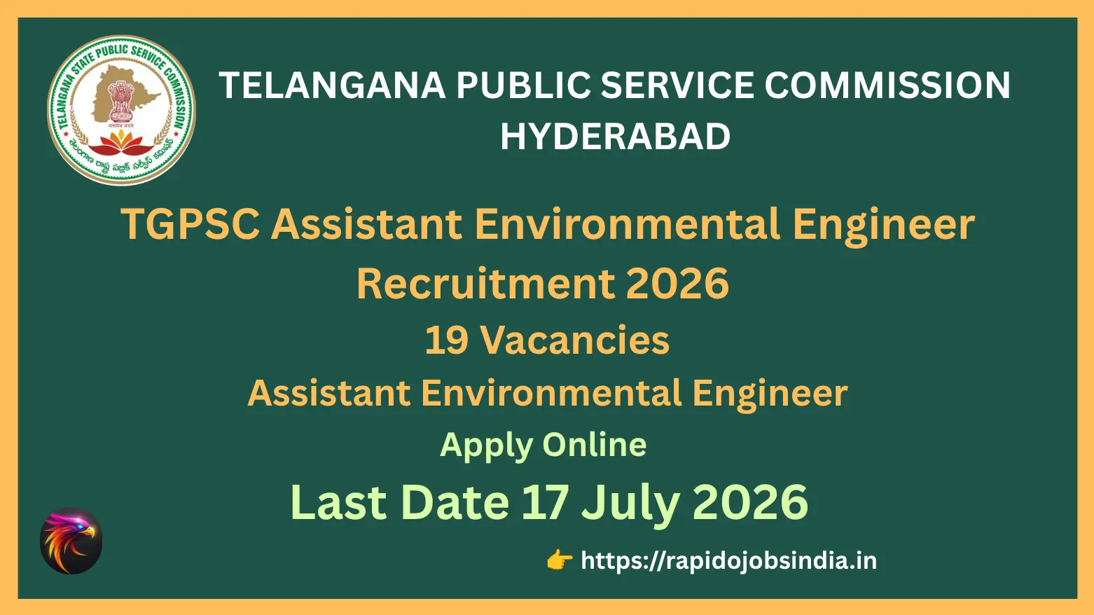 TGPSC Assistant Environmental Engineer Recruitment 2026 – 19 Vacancies ...